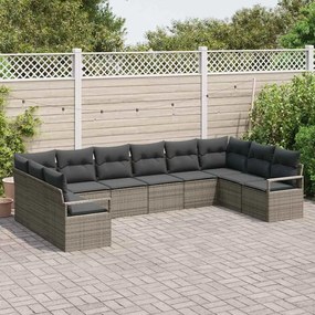 Set pohovek 10 ks Šedá polyratan 3346559