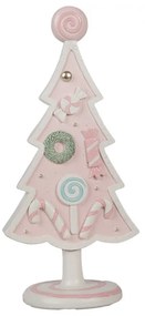 Pastelově růžová dekorace vánoční stromek Christmas Tree Pastello - 12*9*25 cm