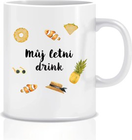 Personalizovaný klasický bílý keramický hrníček 300 ml s letním mixem