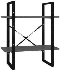 vidaXL Marketos Knihovna s 5 policemi šedá 60 x 30 x 175 cm kompozitní dřevo