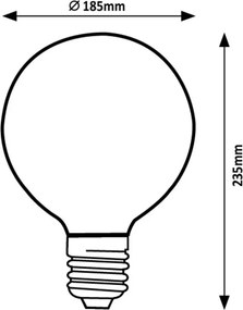 Rabalux LED žárovka Filament jantar G188 4W E27 79076