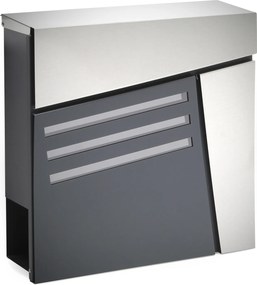 Poštovní schránka Wiltec – 370 × 105 × 370 mm, antracitová (60551)