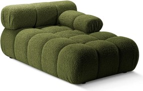 Zelený modul pohovky z textilie bouclé (pravý roh) Bellis – Micadoni Home