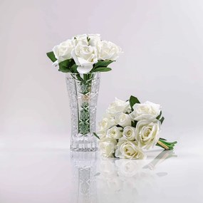 Umělá kytička růží TEREZIE bílá.