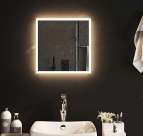 vidaXL Koupelnové zrcadlo s LED osvětlením 40x40 cm [151757]