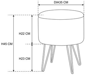 Úložná taburetka LILI růžová
