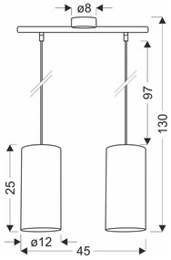 Závěsné svítidlo v přírodní barvě ø 12 cm Aragona – Candellux Lighting