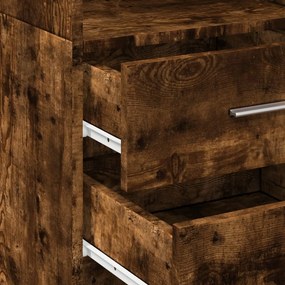 Skříň highboard kouřový dub 40 x 42,5 x 185 cm kompozitní dřevo 3281445