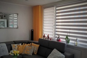 ZEBRA® Roleta DEN A NOC / MINI / PREMIUM / šedý melír / BH 19 Barva mechanizmu: bílá, Výška: 150, Šířka: 30