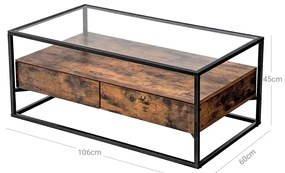 Skleněný konferenční stolek v průmyslovém designu