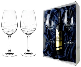 A-KRISTAL Classic - dárková sada skleniček v boxu pro láhev vína