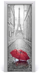 Fototapeta samolepící na dveře deštník Francie 85x205 cm