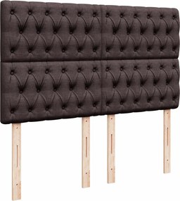 Box spring postel s matrací tmavě hnědá 140x190 cm textil 3292793