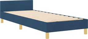 Rám postele s čelo Modrá 90 x 190 cm textil 3344619