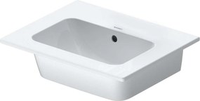 Duravit ME by Starck - Umyvadlo 53x43 cm, s přepadem, bez otvoru pro baterii, DuraShield, matná bílá 233653AC60