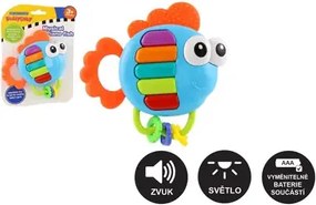 TEDDIES Chrastítko a kousátko rybička piano / Chrastítko / Se zvukem a