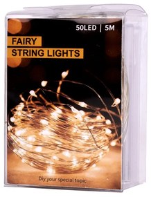 Creative Corner LED dekorativní drátěné osvětlení 5m 50LED studená bílá