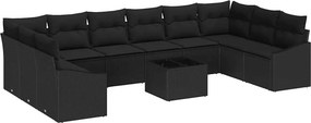 Set pohovek 11 ks Černá polyratan 3346913