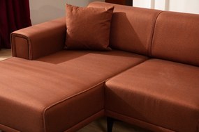 Hanah Home Rohová pohovka HORIZON červenooranžová levá