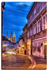 Obraz na plátně - Magické noční staré město - obdélník 7258A (60x40 cm)