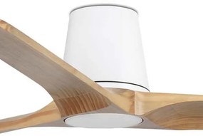 FARO 33838WT - Stropní ventilátor HEYWOOD TUB L borovice/bílá pr. 132 cm WT + DO