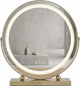 Rea Kosmetické zrcadlo 40x43 cm s regulovatelným LED osvětlením HOM-01809