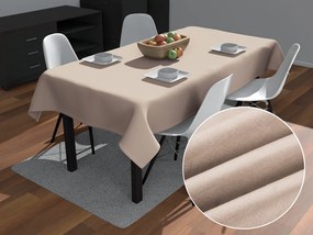 Biante Obdélníkový ubrus/imitace broušené kůže Alcantara ALC-009 Béžový 140x220 cm