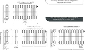 Hopa Tubus 2 koupelnový radiátor 622 x 1800 mm boční připojení černá RADTUB21801331