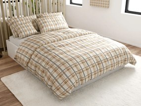 Povlečení mikroplyš PLAID krémové Rozměr povlečení: 2 ks 70 x 90 cm | 200 x 220 cm