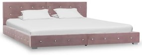Rám postele růžový samet 180 x 200 cm,  280401 HangarStore.cz