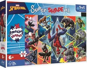 Trefl - Puzzle - Super Shape XL Spiderman: Přidej se / 160 dílků / 60