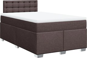 Box spring postel s matrací tmavě hnědá 120x190 cm textil 3288144
