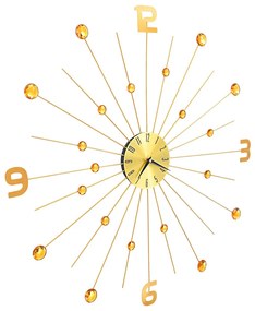 vidaXL Marketos Nástěnné hodiny kovové 70 cm zlaté