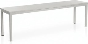 Celokovová lavice do šatny 150 x 35 x 45 cm, šedá - ral 7035