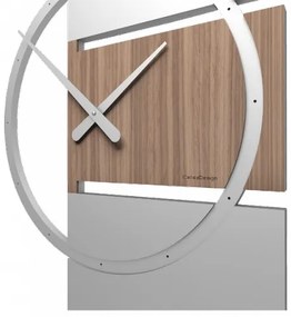 Designové hodiny 10-123 CalleaDesign Adam 45 x 60cm (více barevných variant) Barva stříbrná-2 - RAL9006 Dýha černý ořech - 85