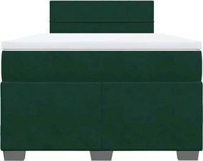 Box spring postel s matrací tmavě zelená 120 x 200 cm samet 3288585