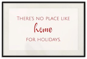Plakát Vánoční citát - červený nápis v angličtině na bílém pozadí