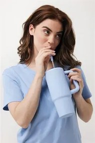 XD DESIGN Termohrnek Embrace 900 ml světle modrá / nerezová ocel / dvo