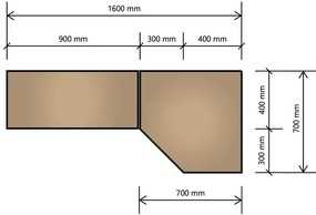 AKČNÍ SET Regálový systém MB-SH01 a MB-SH03 | 2 díly | 1600 x 700 x 1800 mm