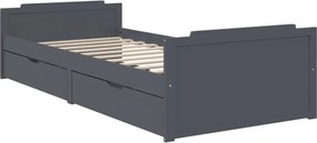 vidaXL Rám postele se zásuvkami masivní borové dřevo 90 x 200 cm [322161] Barva: Bílá