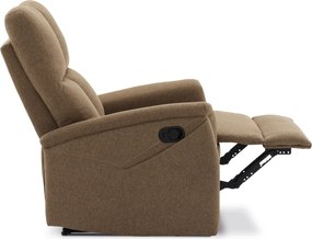 Polohovací TV křeslo AKI - hnědá látka