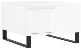 vidaXL Konferenční stolek lesklý bílý 55x55x36,5 cm kompozitní dřevo