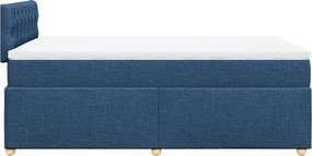 Box spring postel s matrací modrá 120x200 cm textil 3288960