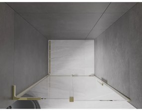 Mexen Velar L, posuvné sprchové dveře do otvoru 110 cm, 8mm čiré sklo, zlatá lesklá, 871-110-003-01-50