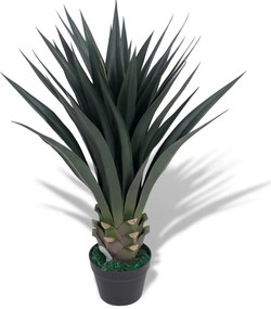 Umělá rostlina juka s květináčem 85 cm zelená 244429