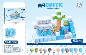 Magnetická stavebnice MAGNETIC Sněžná krajina, 92 dílků