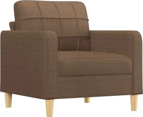 Křeslo s podnožkou hnědé 60 cm textil 3200996