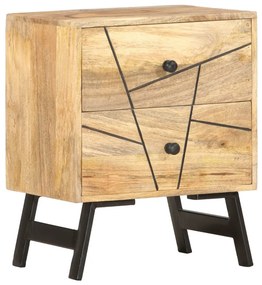 Noční stolek 40 x 30 x 50 cm masivní mangovníkové dřevo 285875