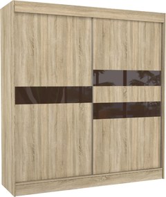 ADRK Furniture Skříň s posuvnými dveřmi a lacobelem BATIA 200 ADRK-SW-BAT-S-CHL-200