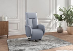 XXXLutz RELAXAČNÍ KŘESLO, kůže, šedomodrá Sit & More - Online Only křesla & taburety - 00014401627L